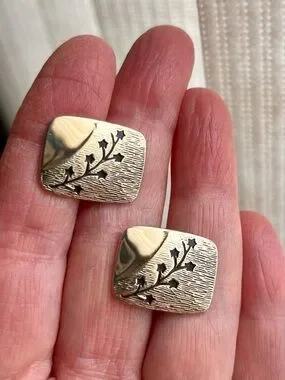 Accessories | Vintage Cuff Links Gold Tone With Texture And Pattern ...